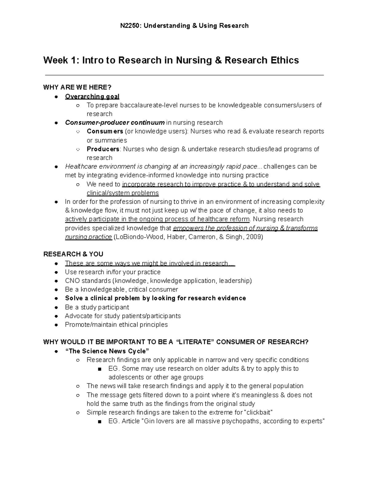 N2250: Understanding & Using Research - Comprehensive Study Notes ...