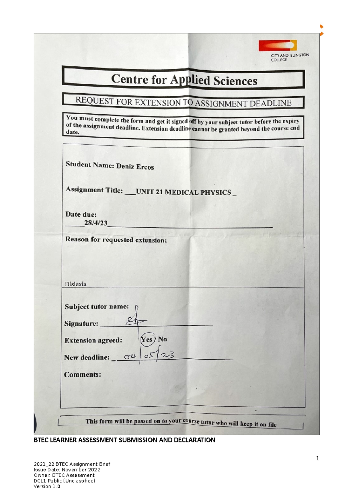 Unit-21 Assignment B - BTEC LEARNER ASSESSMENT SUBMISSION AND DECLARATION 1 2021_22 BTEC ...