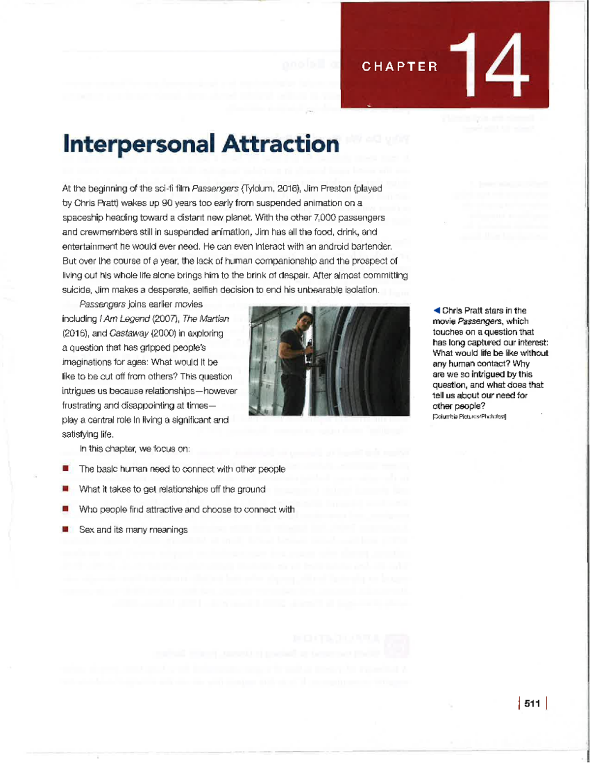 CHAPTER 14: Interpersonal Attraction - Insights from Passengers Film ...