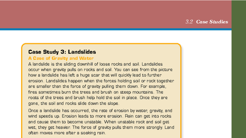 Case Study 3: Landslides - Understanding Gravity & Erosion - Studocu
