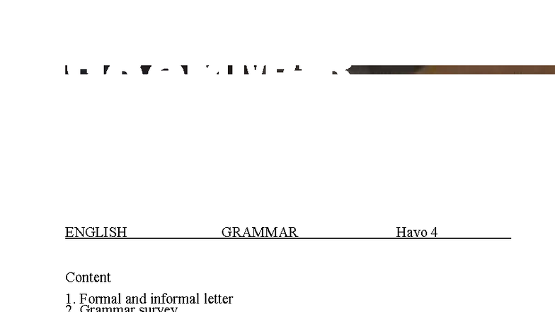 Grammar Booklet H4: Comprehensive Overview of English Grammar Concepts ...