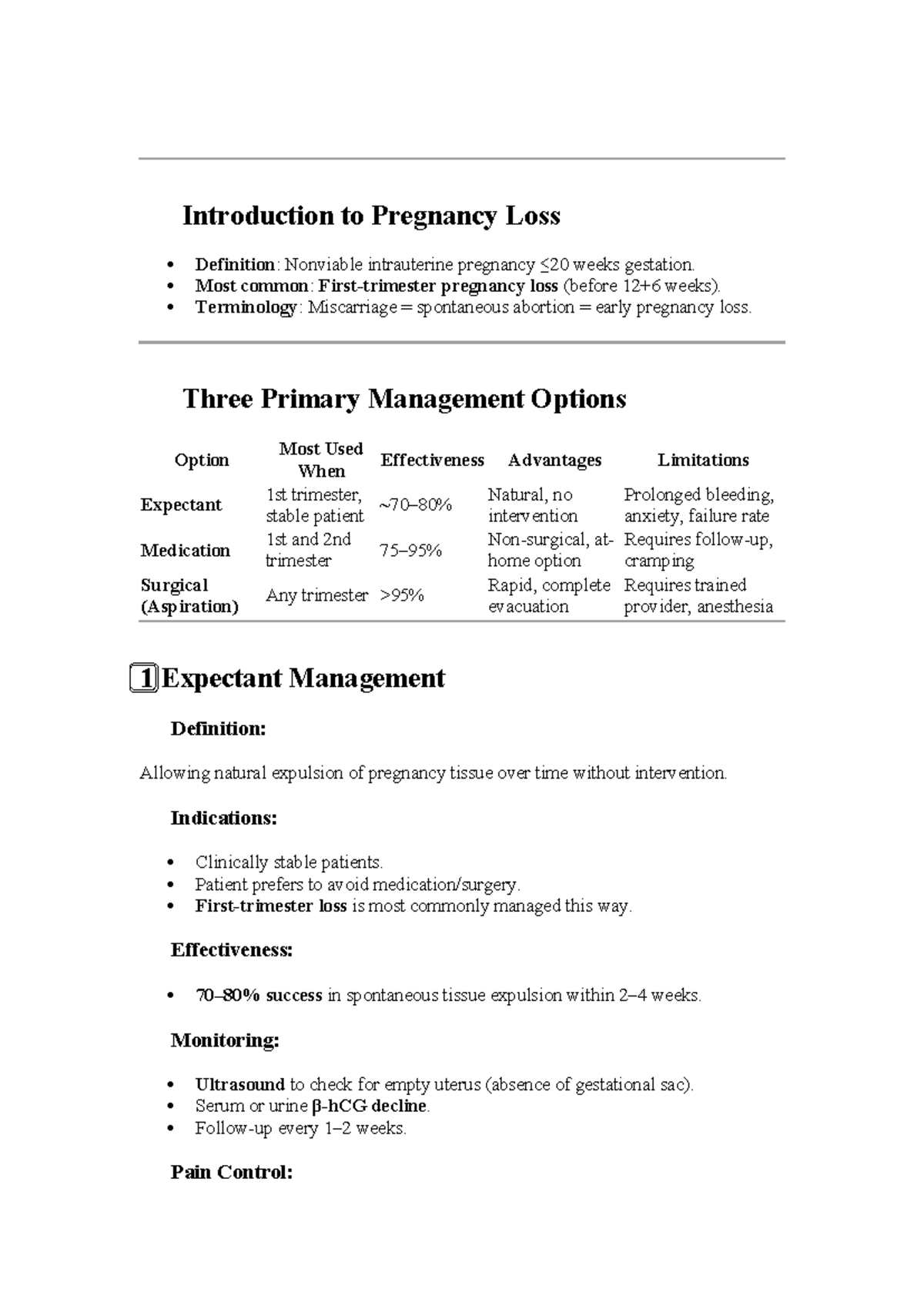 Early Pregnancy Loss Management: EPL, PPROM, and Preterm Labor Insights ...