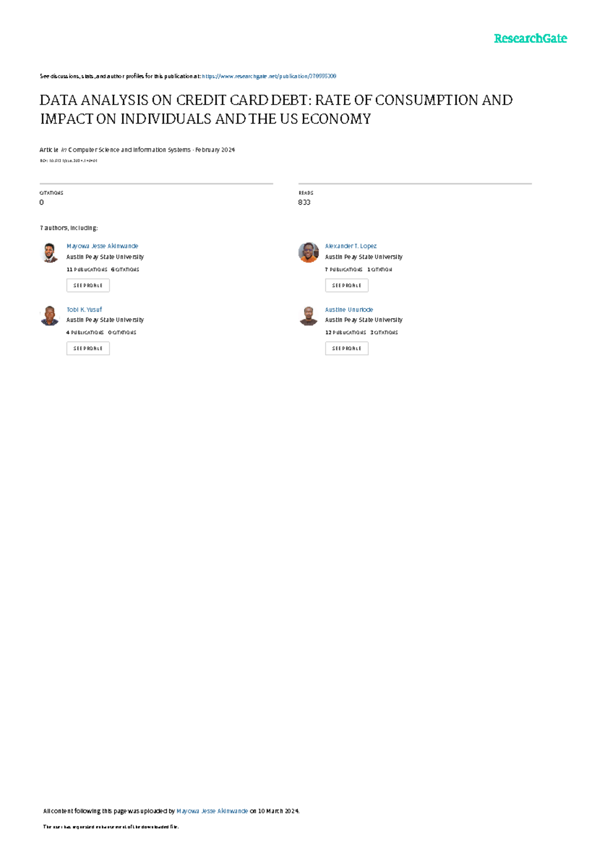 Credit Card Project Finall - See discussions, stats, and author ...