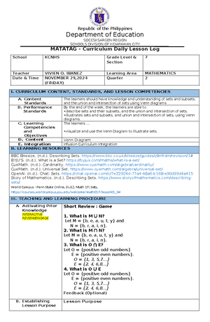 GEN BIO-DLL- Sample - DAILY LESSON LOG Teacher Learning Area General ...