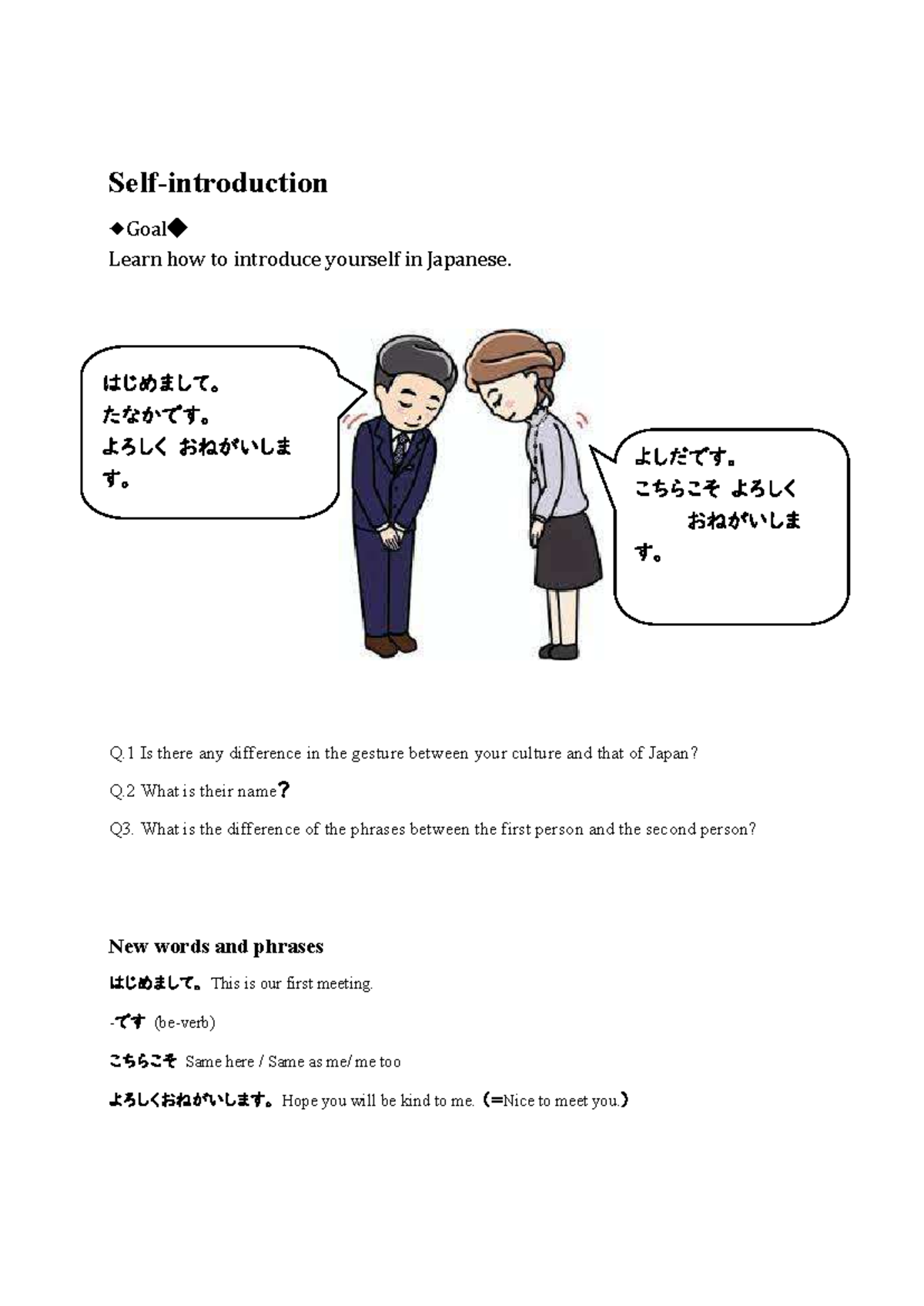 Self-Introduction in Japanese: Language and Cultural Insights - Foreign ...