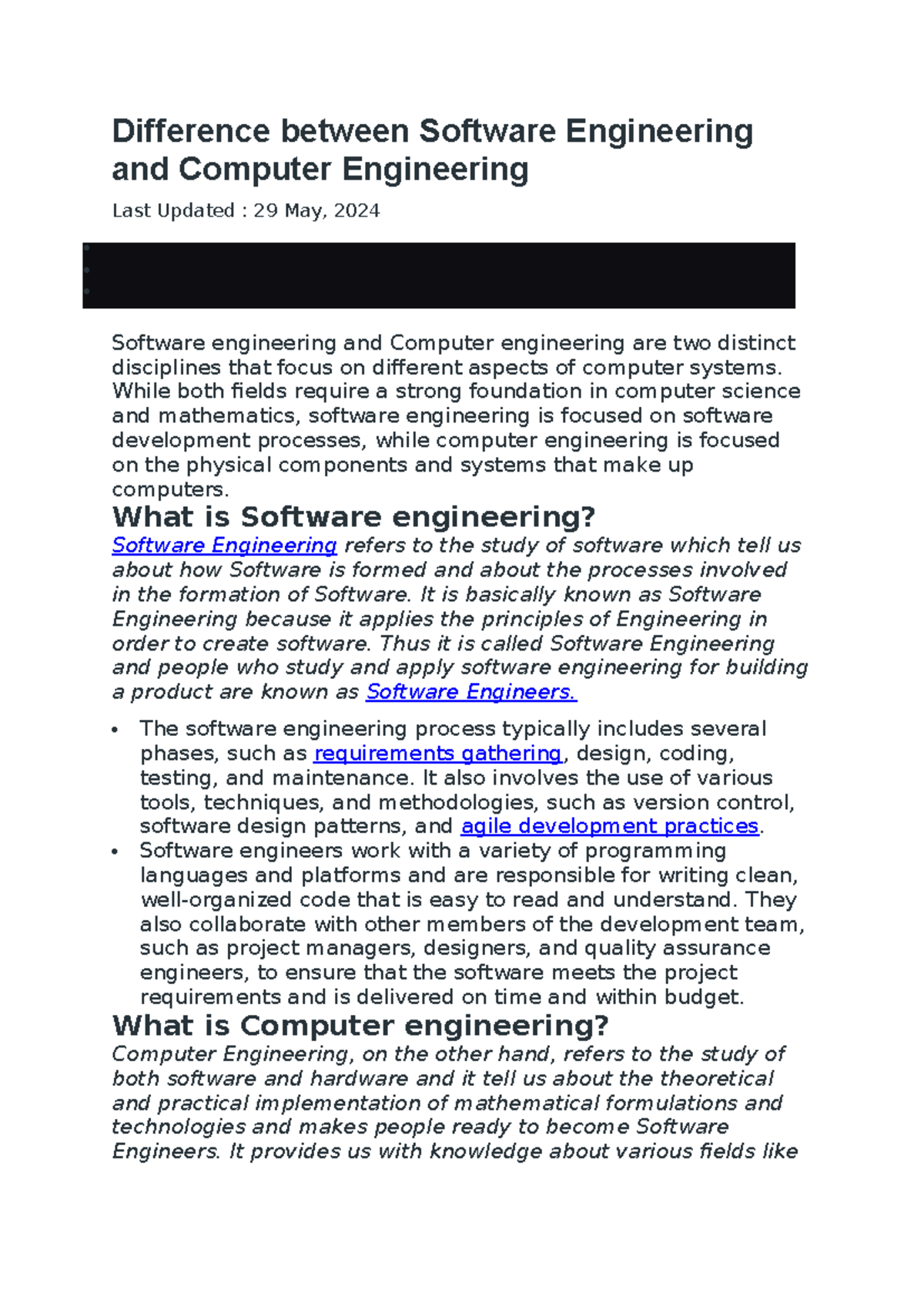 Software Engineering Chapter 1 - Difference between Software ...