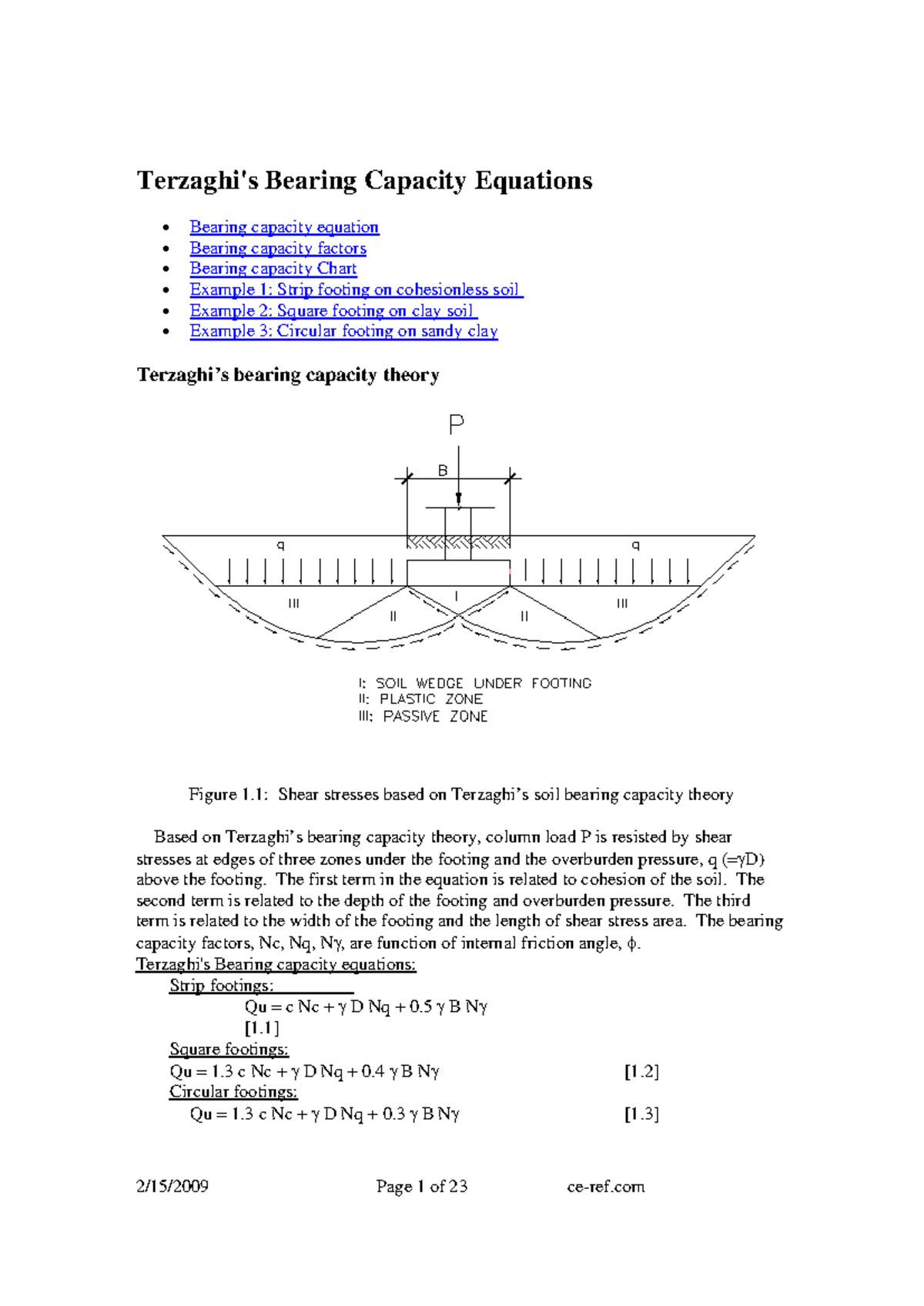 Terzaghi's Bearing Capacity Equations: Analysis & Examples on ...