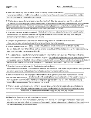 What Darwin Never Knew - “What Darwin Never Knew” Video Worksheet - Studocu