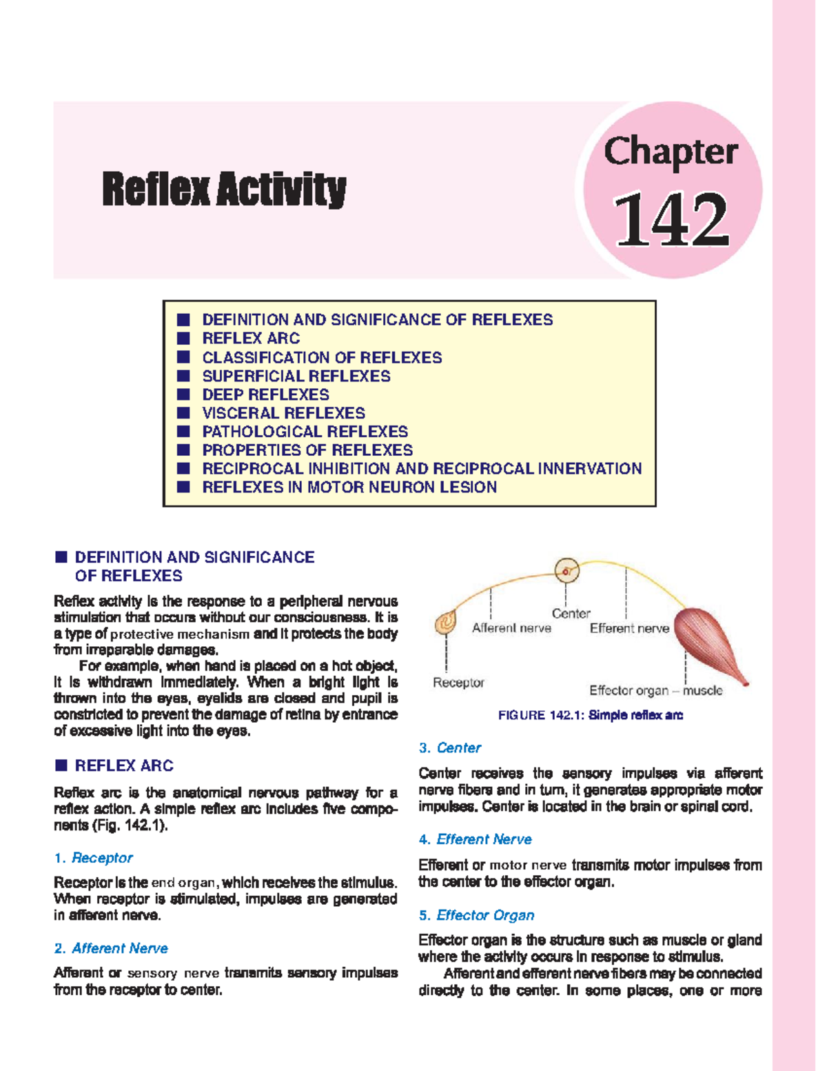 Chapter 142: Reflex Activity and Its Significance in Nervous System ...
