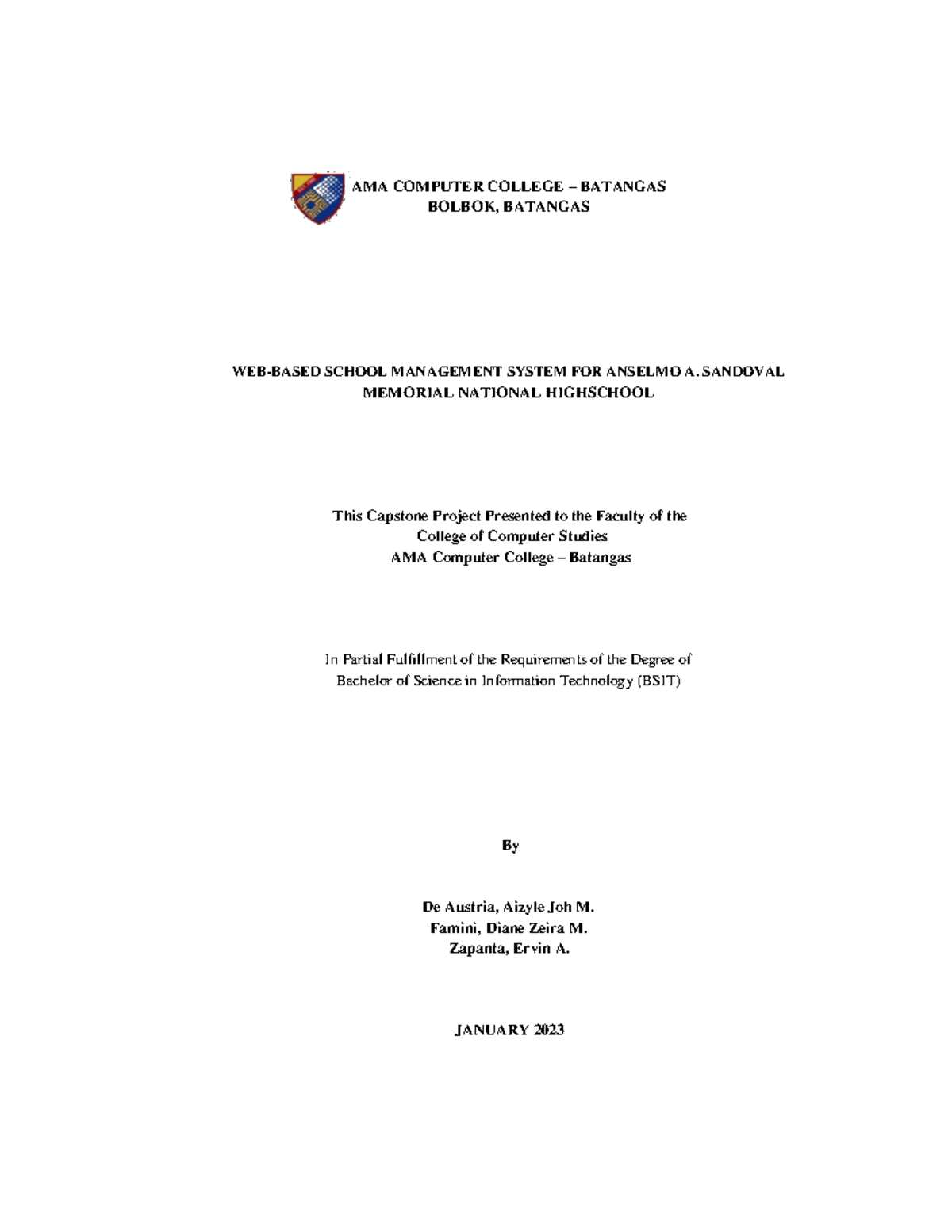Thesis 1-4 - research - AMA COMPUTER COLLEGE – BATANGAS BOLBOK ...