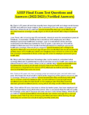 AHIP Study Guide 2022 MOD - AHIP STUDY GUIDE 2022 MOD Ms. Moore plans to retire when she turns ...