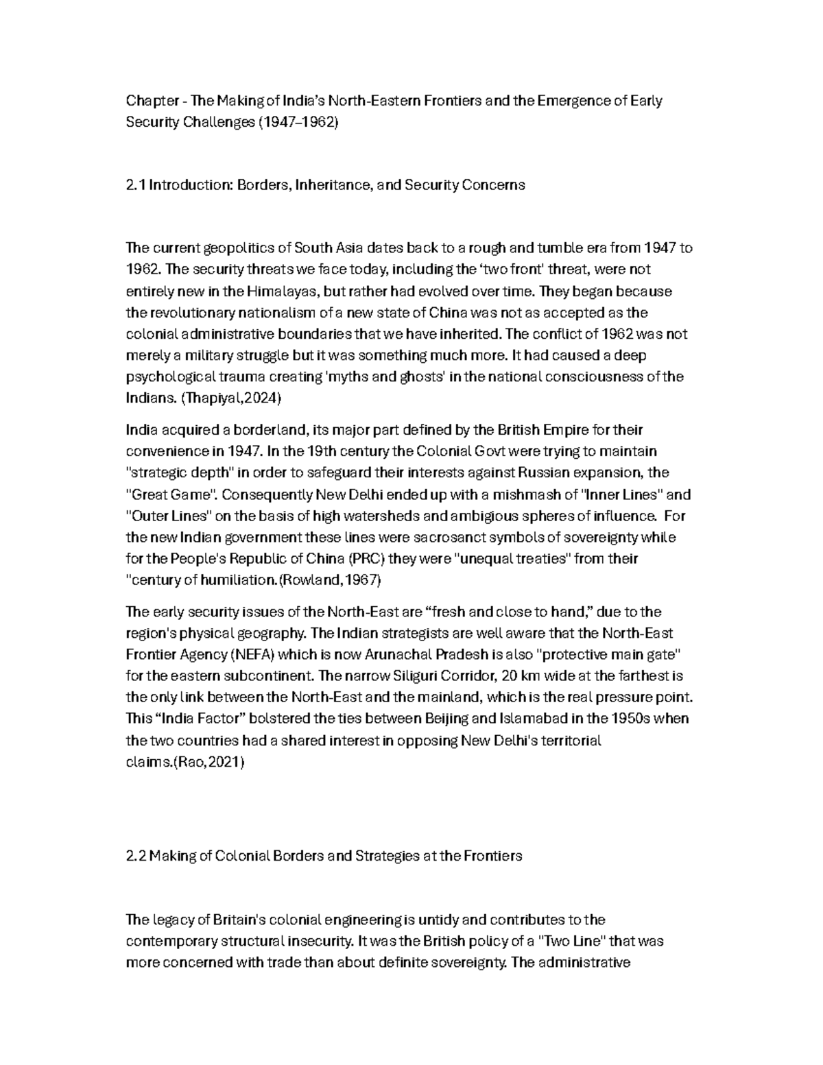 Chapter 2: The Making of Frontiers and Early Security Challenges in ...
