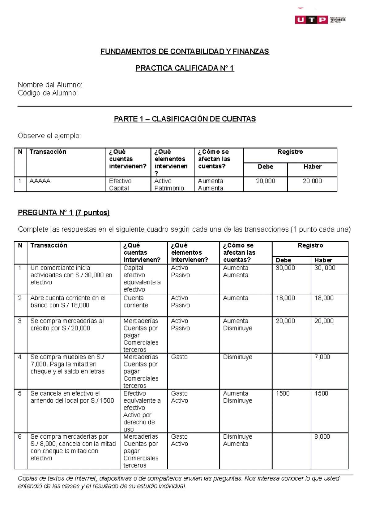 Examen Final - Fundamentos de la contabilidad y finanzas - Studocu