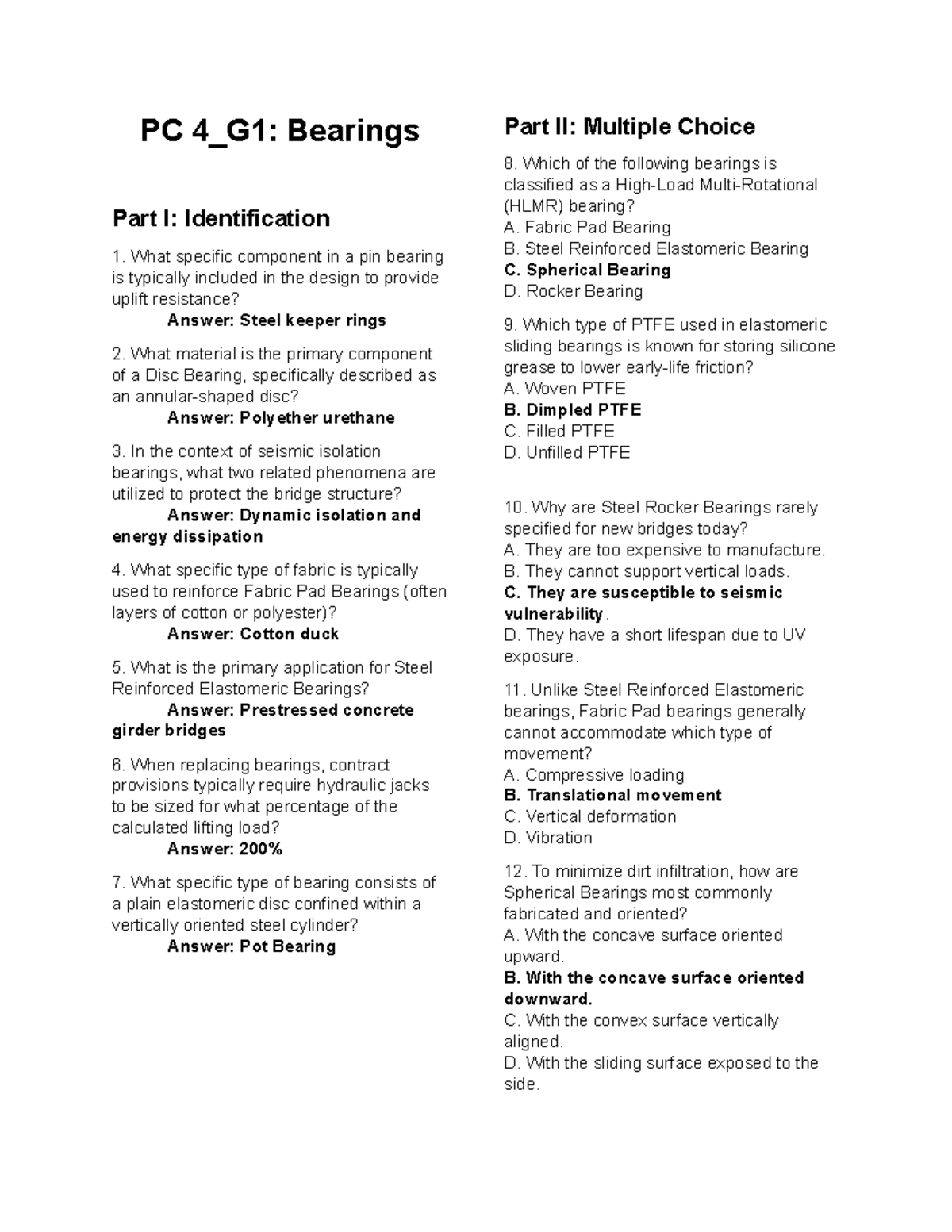 BSCE-4B-PC-4: MCQ Identification & Questionnaire Compilation - Group 1 ...