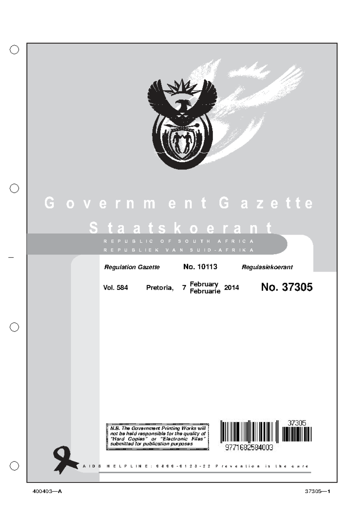 Regulation Gazette No. 10113: Construction Regulations 2014 - Studocu