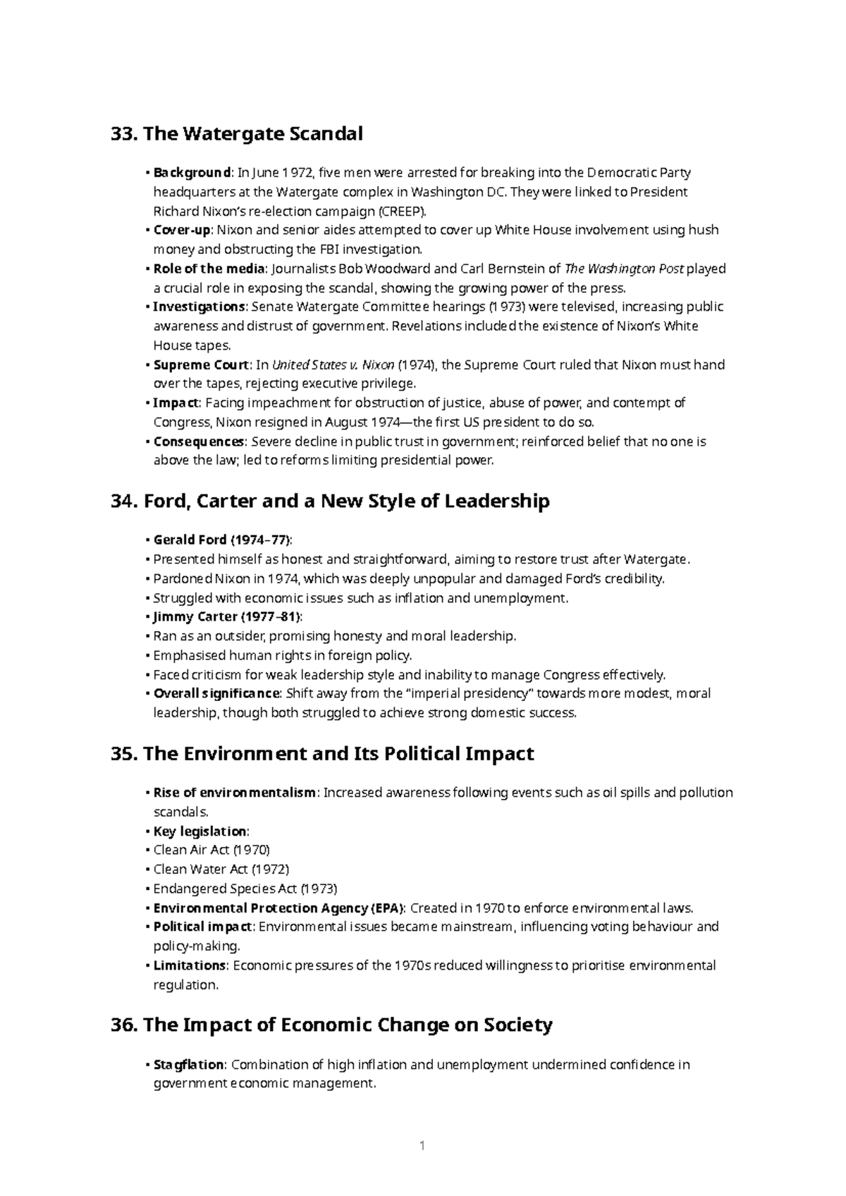 Key Topic 3: Social and Political Change (1973-80) - A Level Notes ...