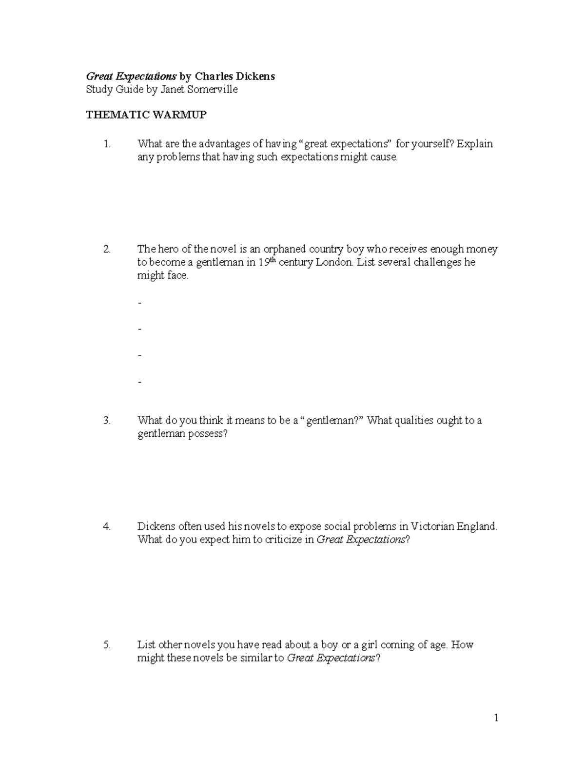 Great Expectations Dickens-Grades-9-10 - Great Expectations by Charles ...