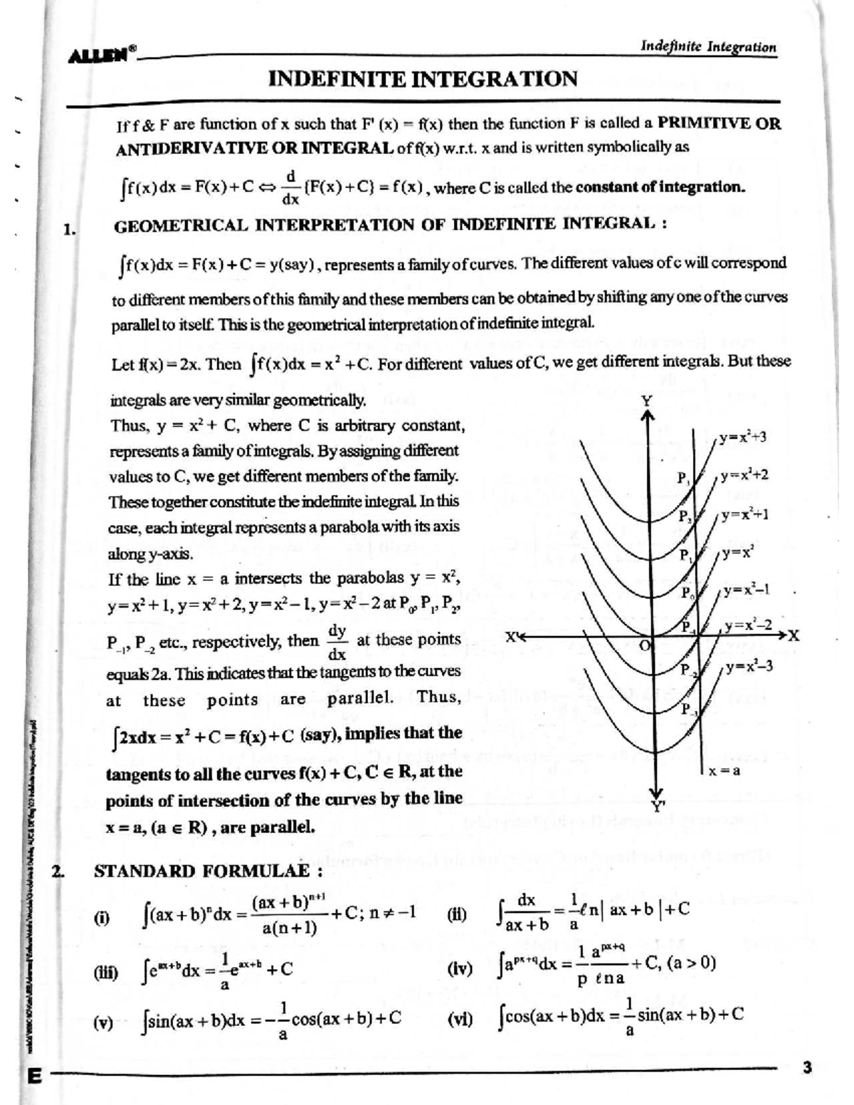 Indefinite Integration Notes for Calculus II (MATH 201) - Studocu