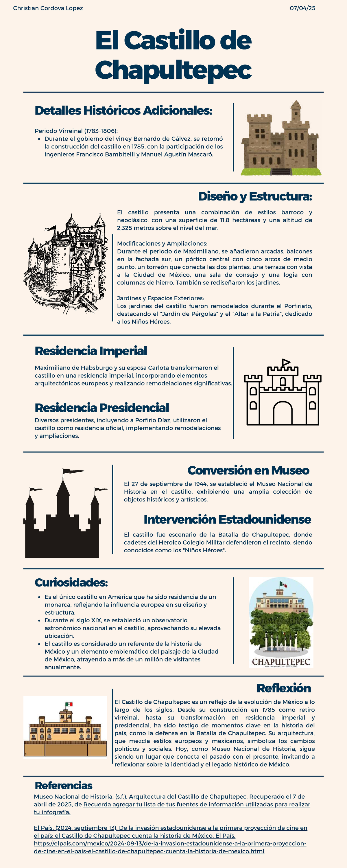 Historia y Evolución del Castillo de Chapultepec: Detalles Clave - Studocu