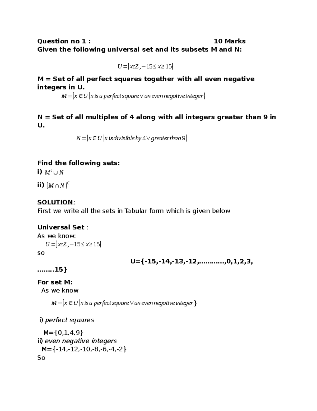 MTH202 A - Practice Questions on Set Theory and Venn Diagrams - Studocu