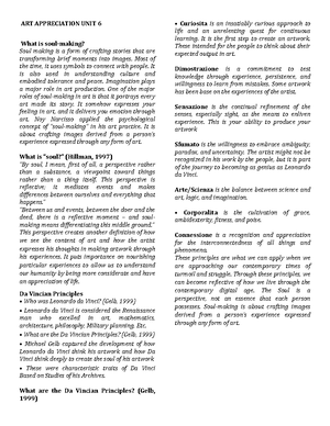 Arts 15- Functions OF ART - FUNCTIONS OF ART Functional VS Non-Functional Functional Art - Studocu