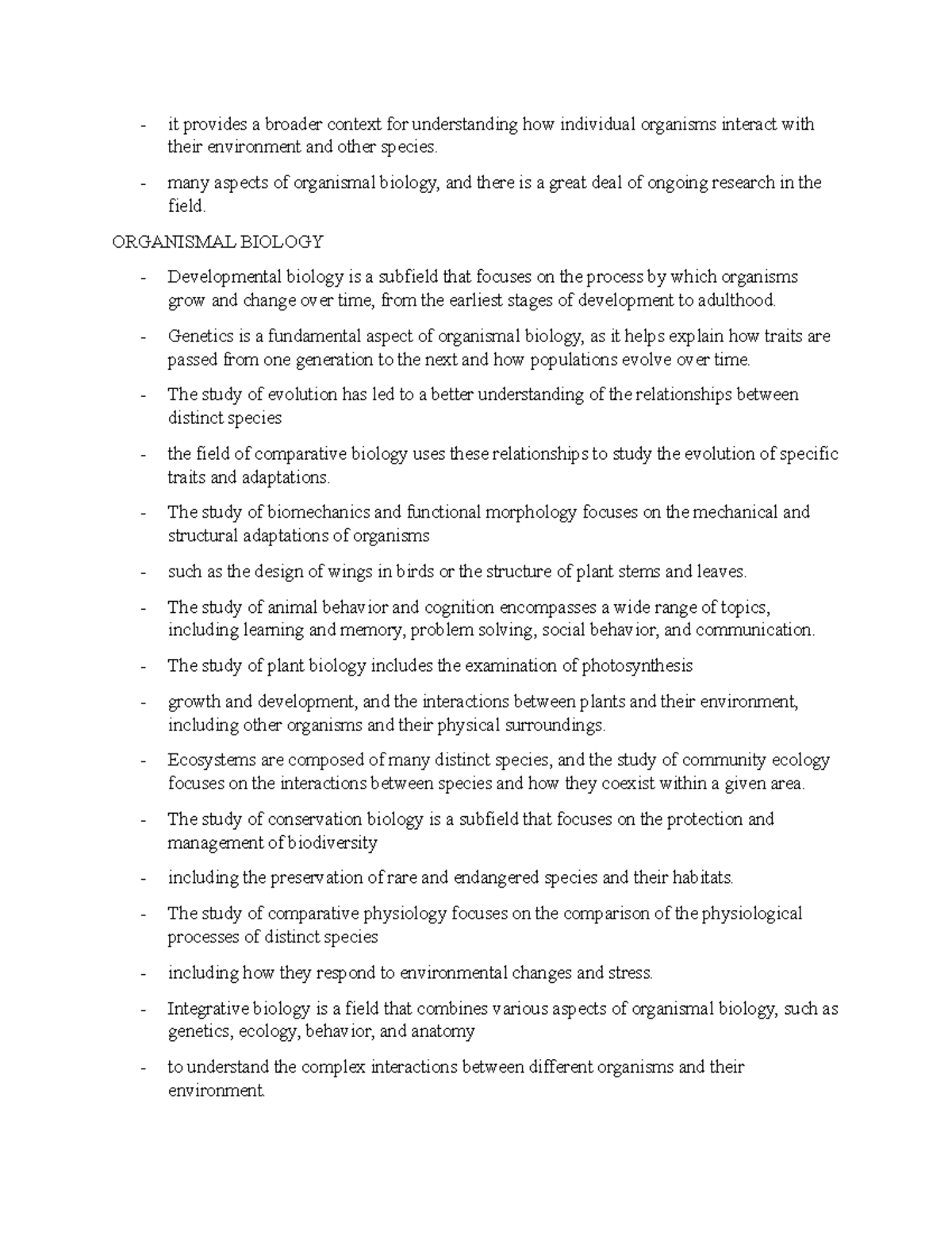 Biology Notes 3 - digestive, circulatory, respiratory, nervous and ...
