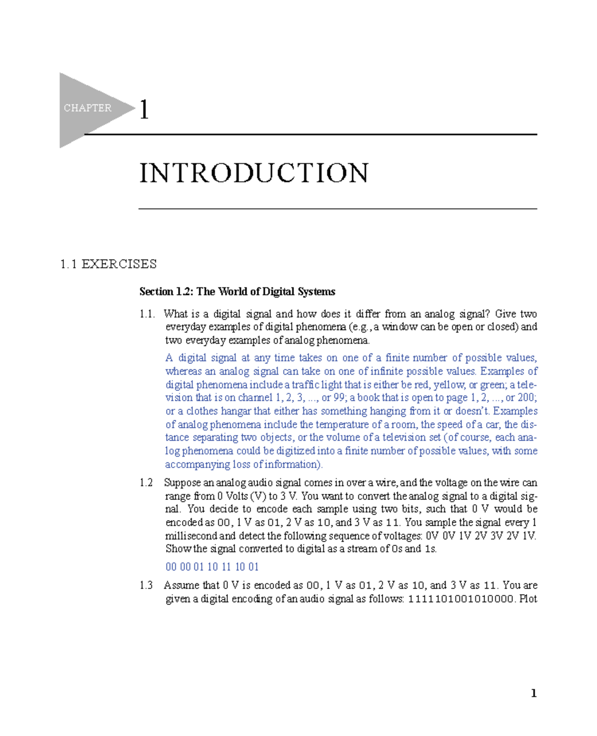 CHAPTER 1: INTRODUCTION TO DIGITAL SIGNALS AND SYSTEMS EXERCISES - Studocu