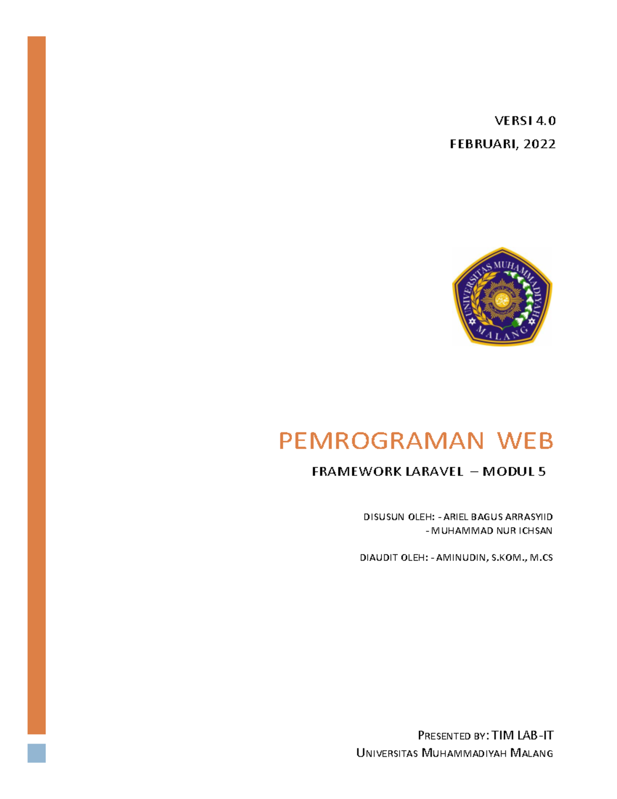 Modul 5: Pemrograman Web dengan Laravel - Panduan Lengkap Februari 2022 ...