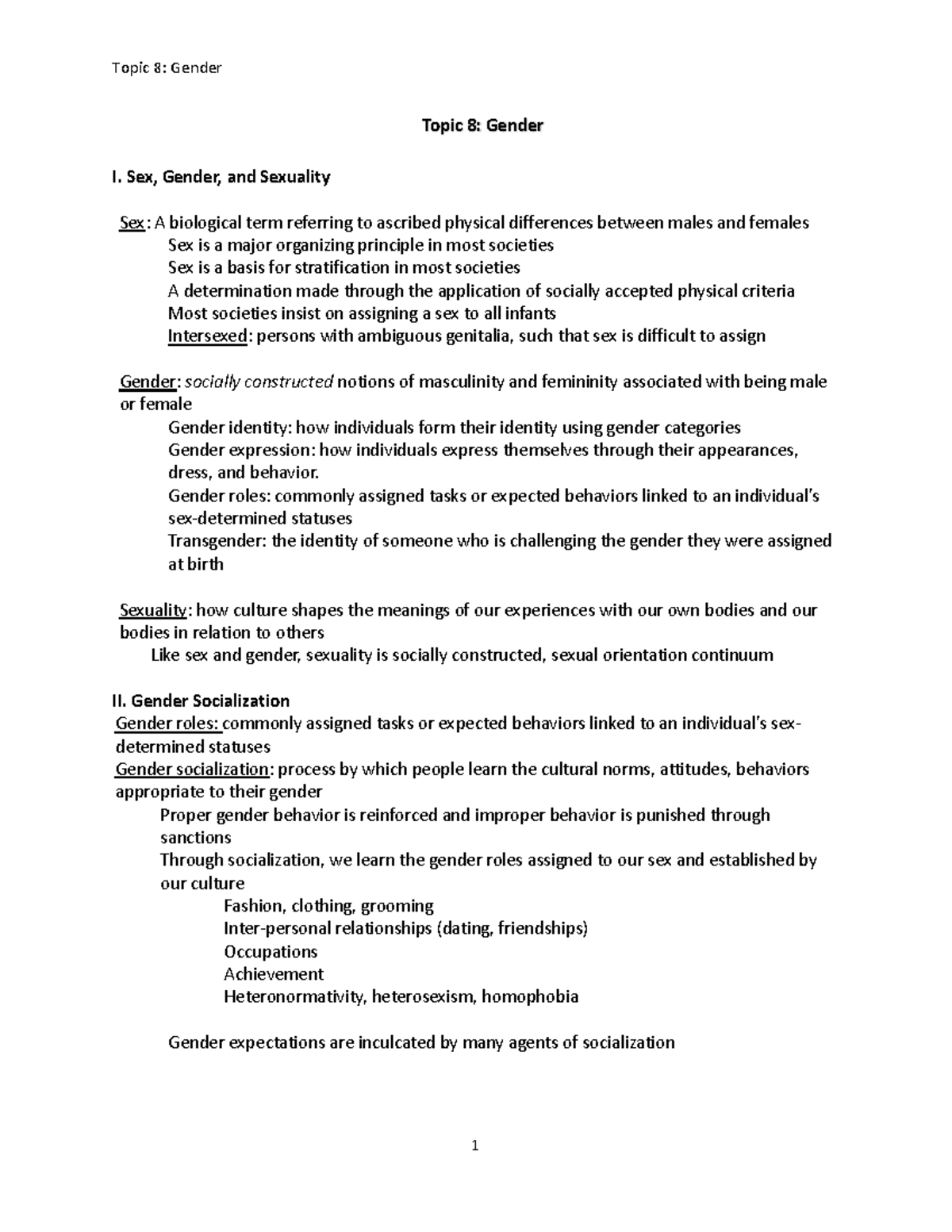PSY101: Sociological Perspectives on Gender - Roles & Inequality ...