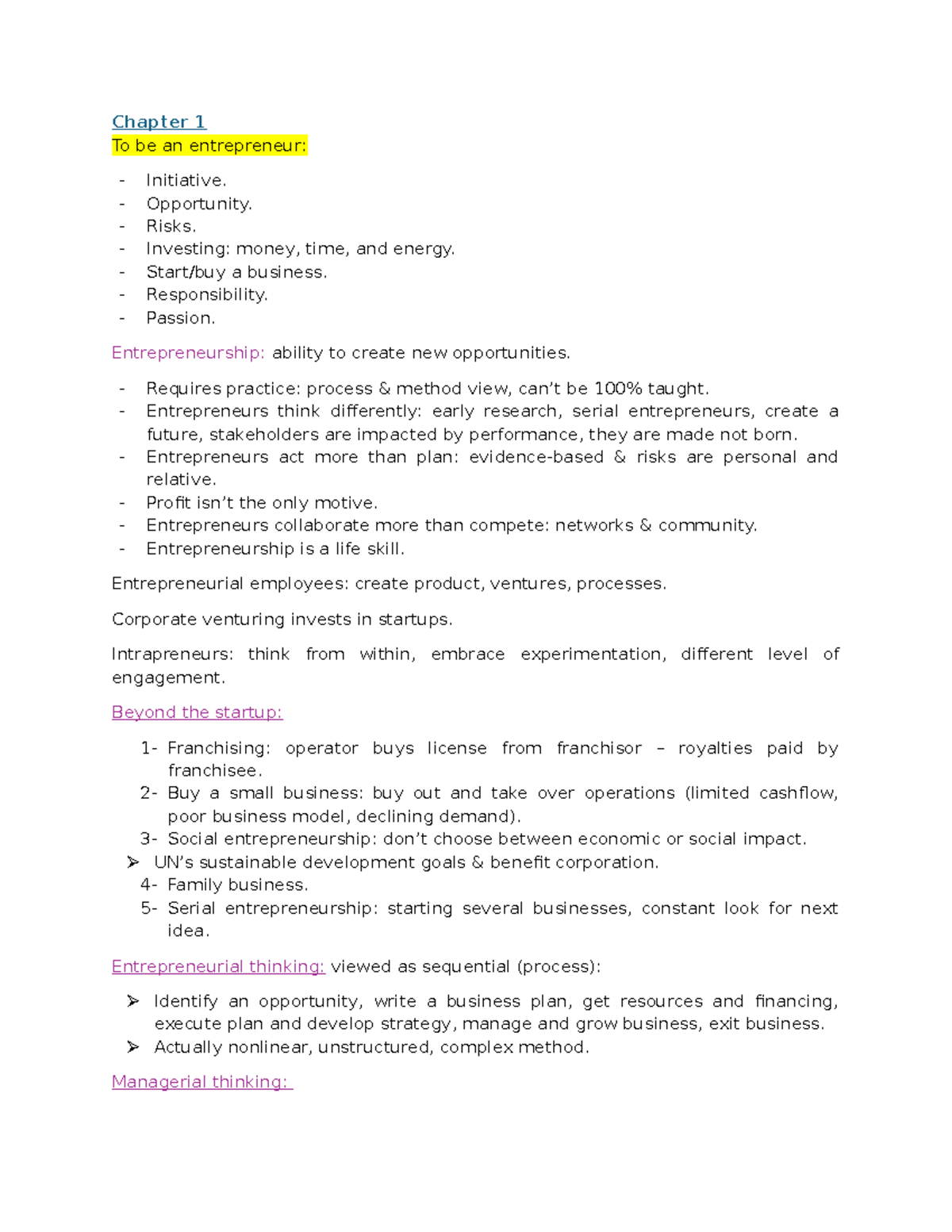 Entrepreneurship Insights: Class Notes on Initiative, Mindset & Market ...