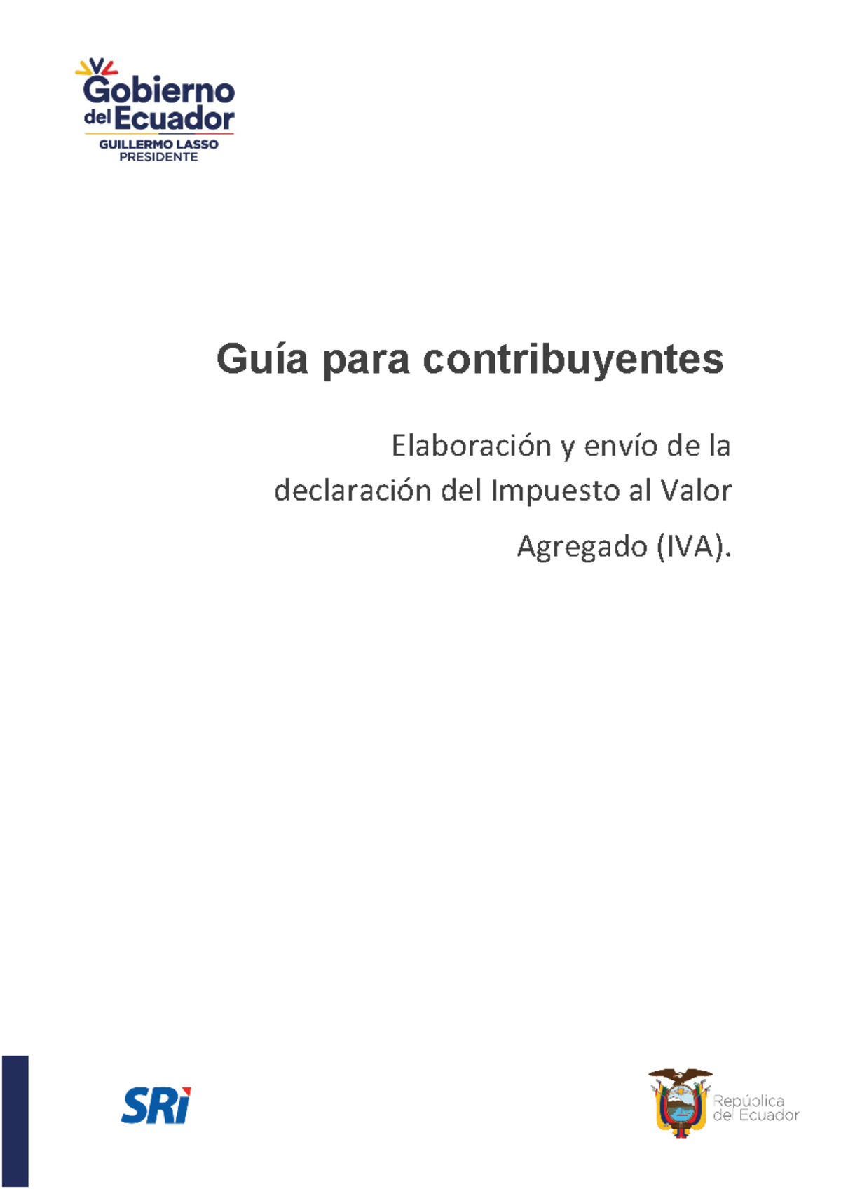 Guía para el Llenado del Formulario IVA - Declaración de Impuestos ...