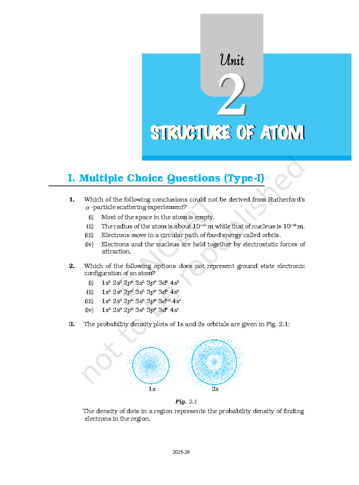 Structure of Atom - Unit 2 Notes for Chemistry Course - Studocu