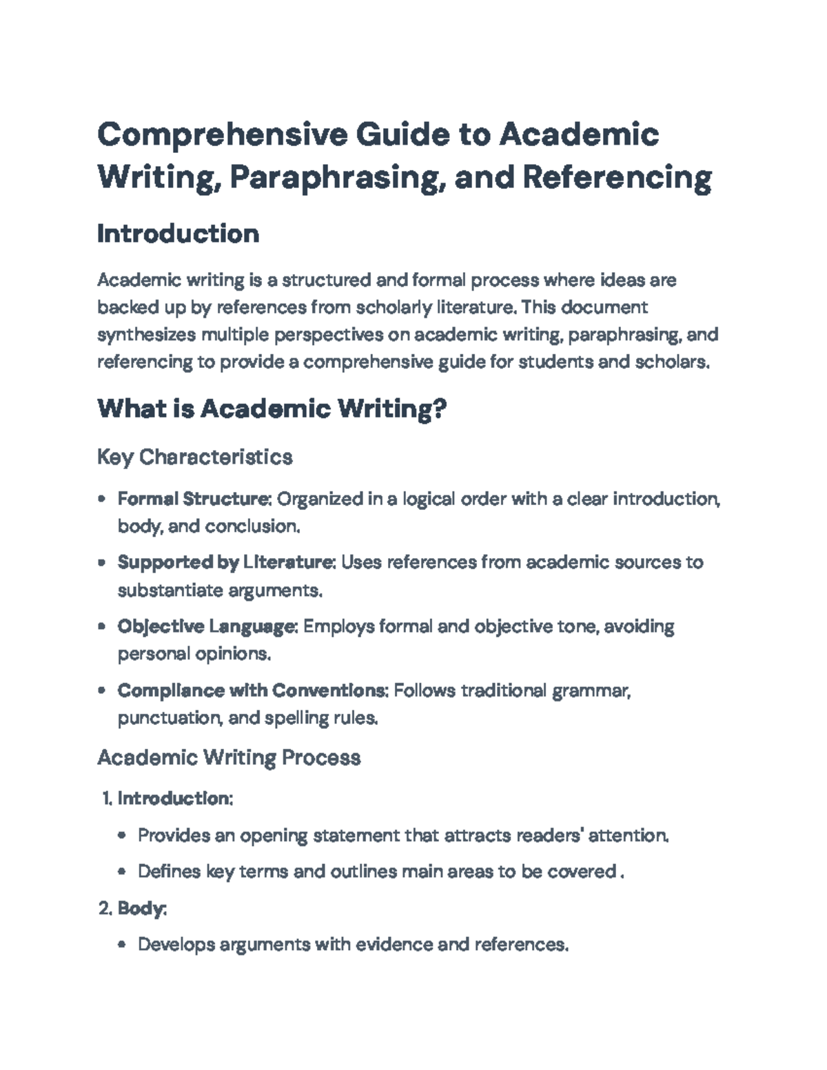 Guide to Academic Writing, Paraphrasing, and Referencing Techniques ...