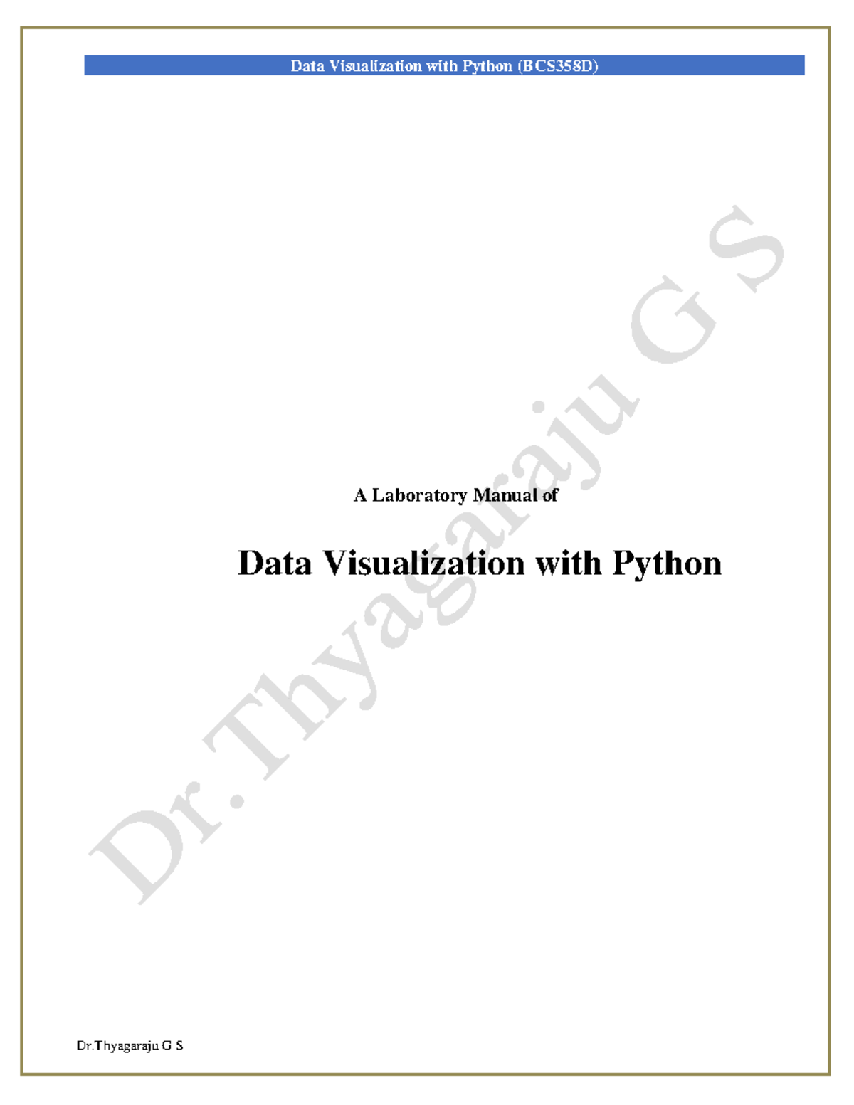Charts using python - data - Dr G S A Laboratory Manual of Data Visualization with Python ...