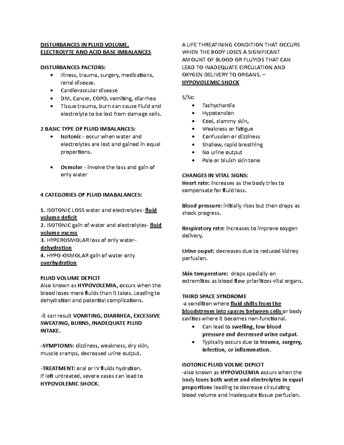 Fluid Volume Disturbances: Imbalances, Causes, and Nursing ...