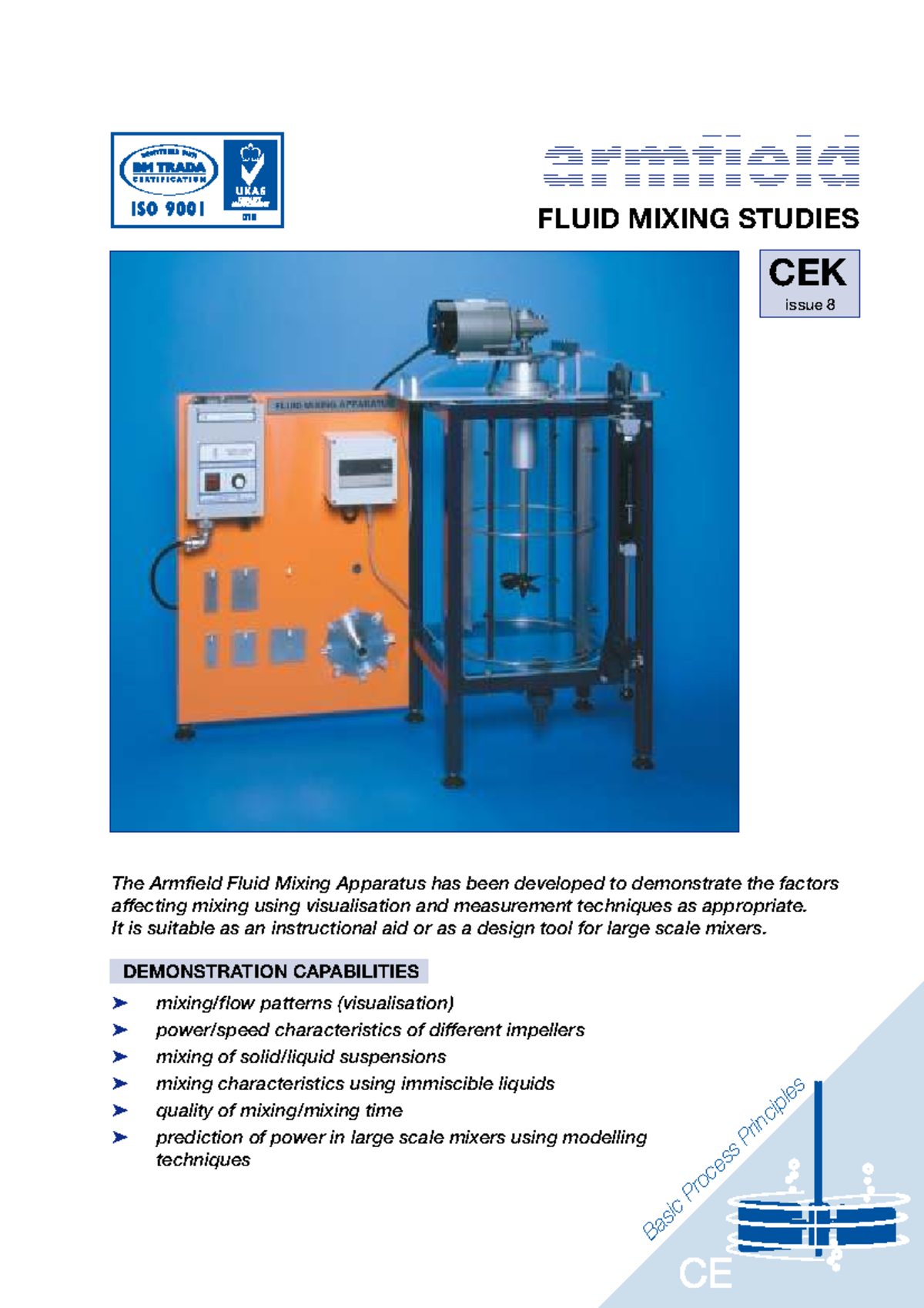 CEK Fluid Mixing Studies - Issue 8 - armfield FLUID MIXING STUDIES CEK ...