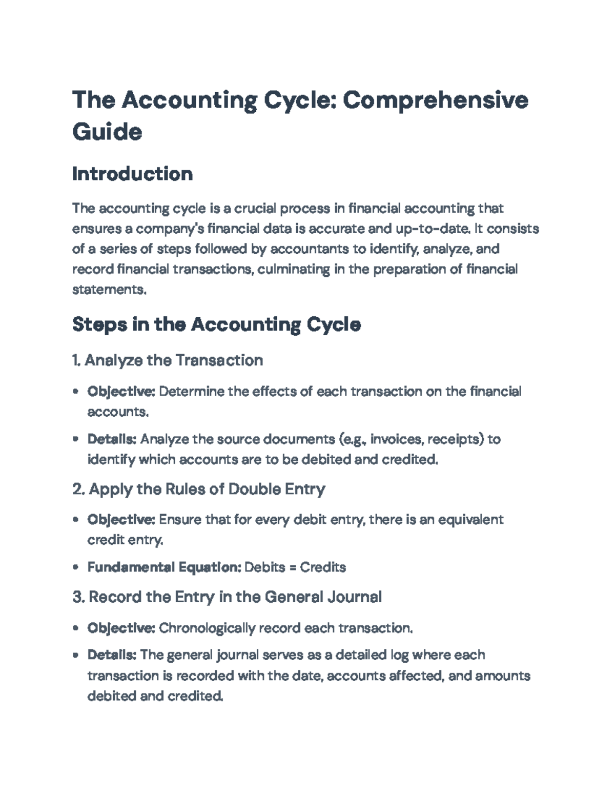 Accounting Cycle Overview: Comprehensive Guide to Financial Processes ...