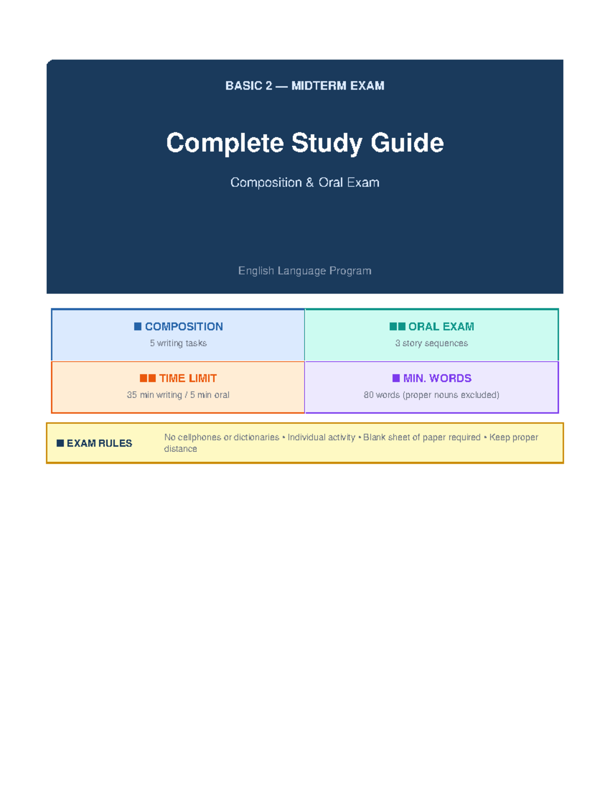 BASIC 2 MIDTERM EXAM Study Guide for Composition Oral Exam - Studocu
