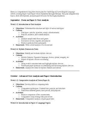 Reflective Commentary Guide for CIE A-Level English 9093 Paper 2 - Studocu