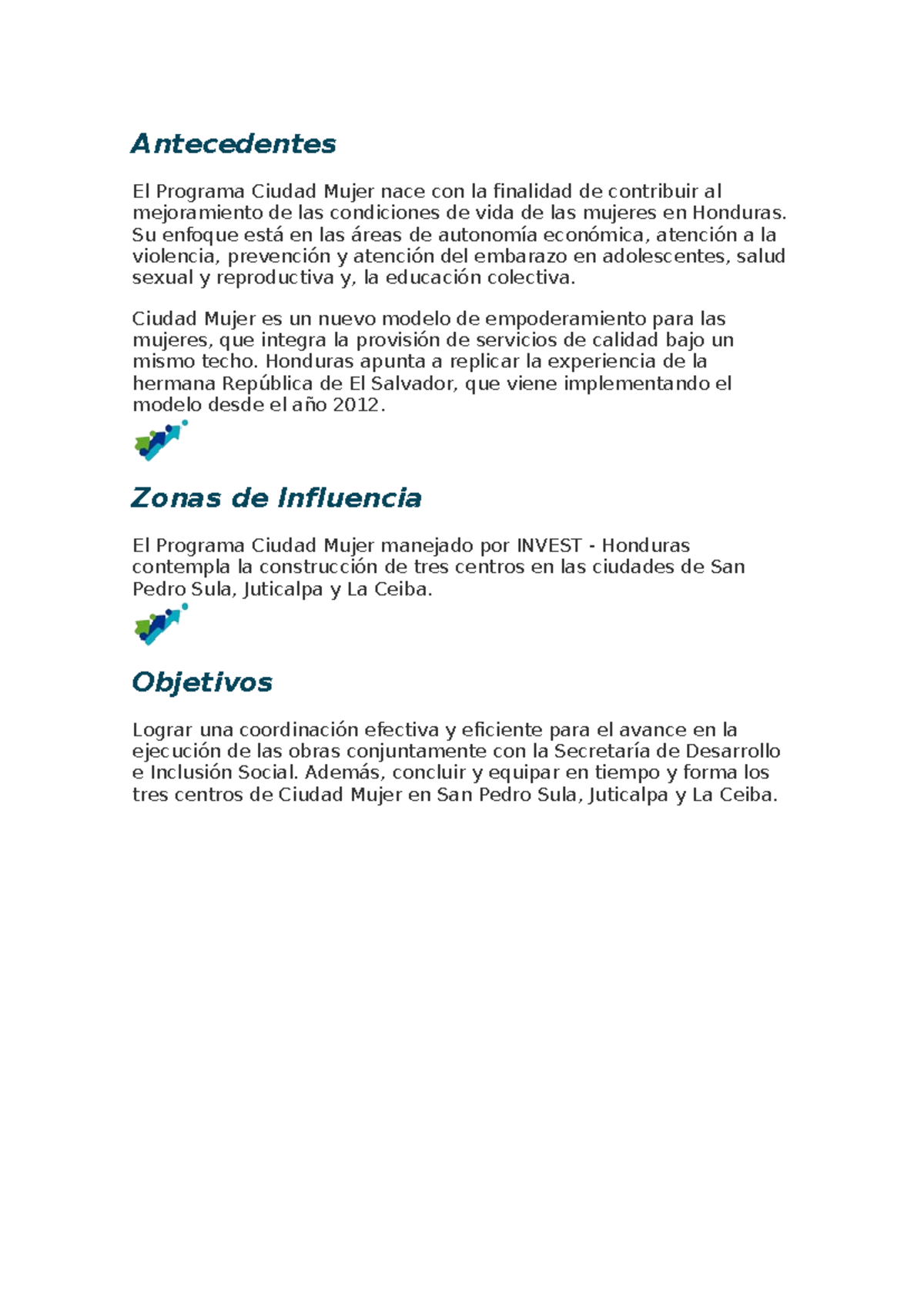 Programa Ciudad Mujer en Honduras: Promoviendo Empoderamiento Femenino - Studocu