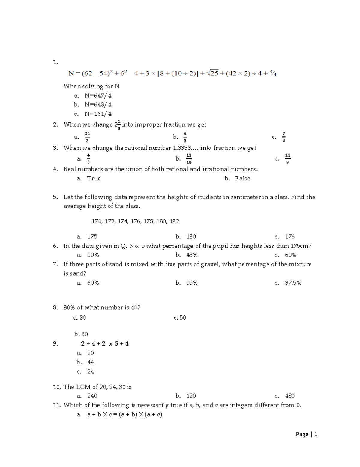 80 Questions - Rt to Aviation: Math Concepts & Problem Solving - Studocu