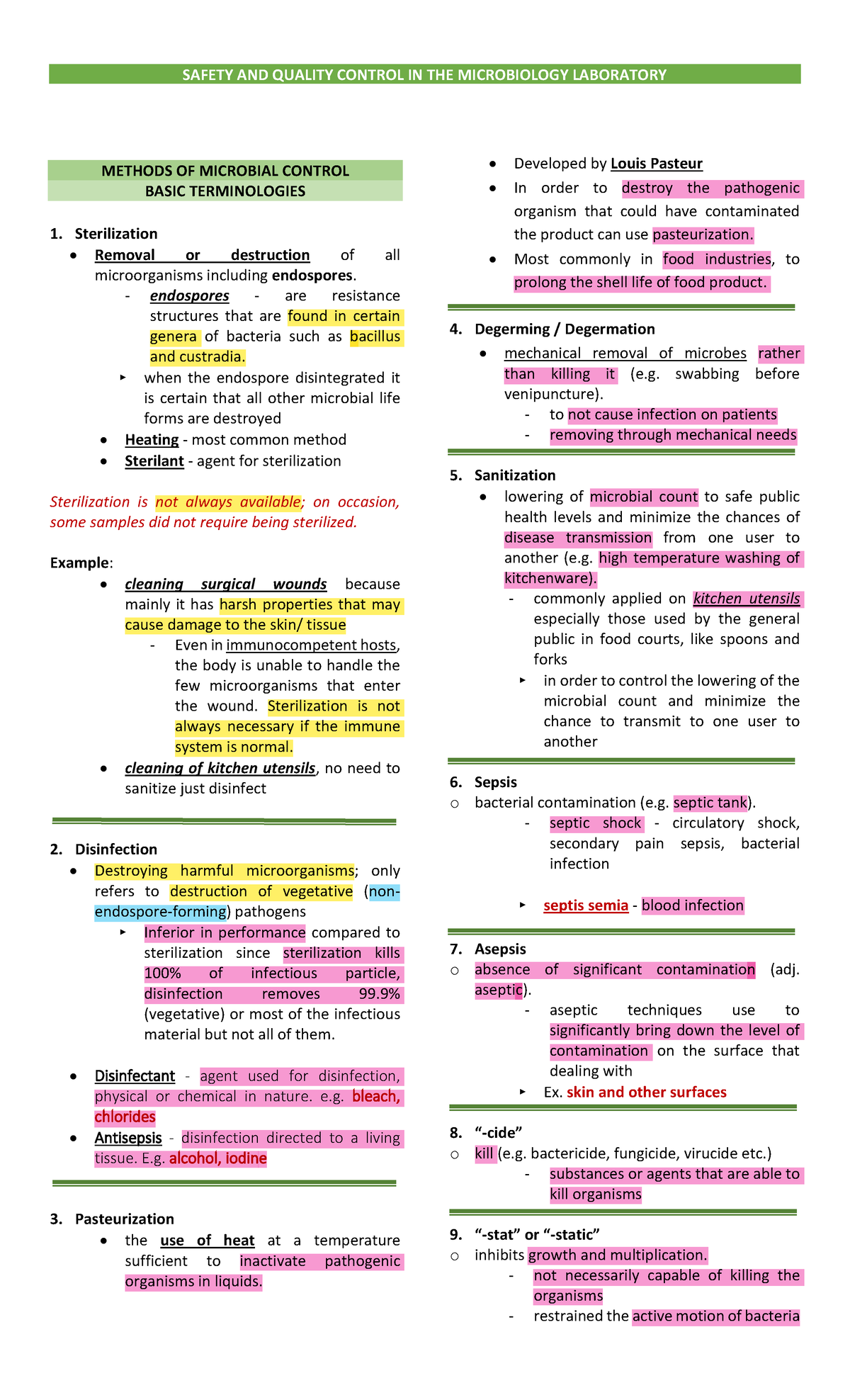 [Bacte LEC] Safety & Quality Control in Microbiology Lab: Methods of ...