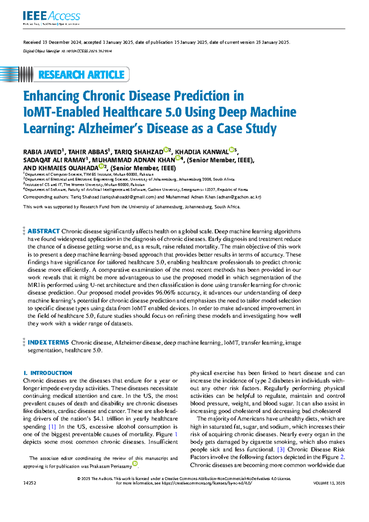Enhancing Chronic Disease Prediction in Healthcare 5.0 Using DML - Studocu