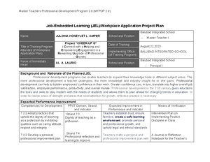 Workplace Action Plan - (Enclosure No. 6 to DepEd Memorandum No ...