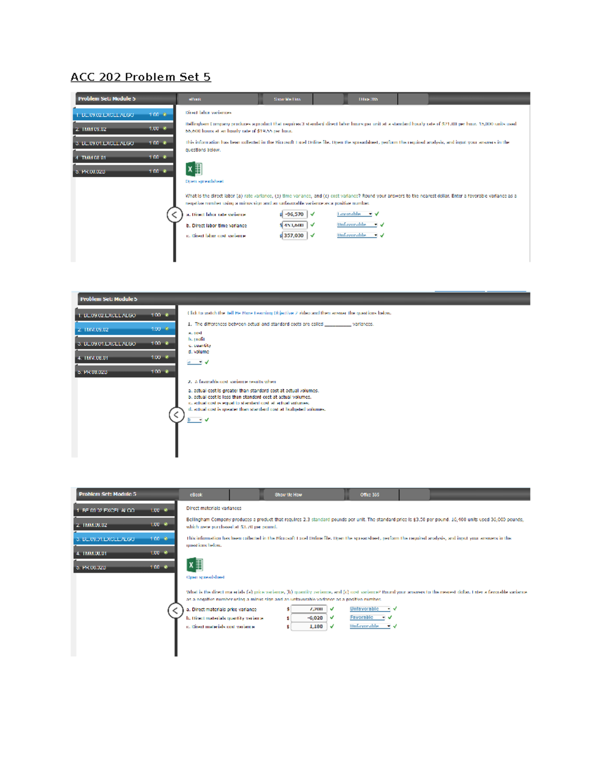 ACC 202: Problem Set 5 Solutions and Guidelines - Studocu