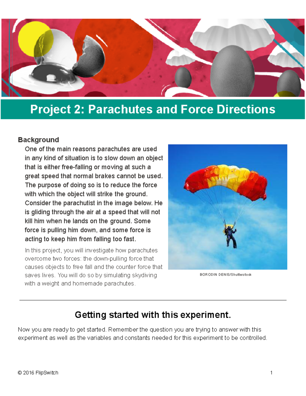 Project 2: Parachute Lab Directions and Experiment Guide - Studocu
