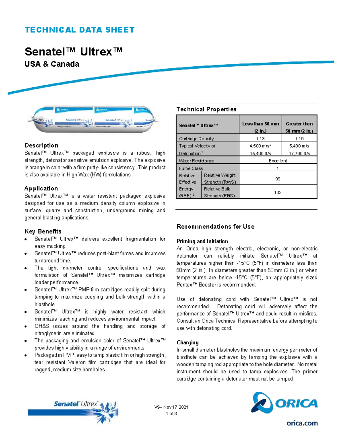 Senatel Ultrex v9 TDS: Technical Properties & Applications - Studocu