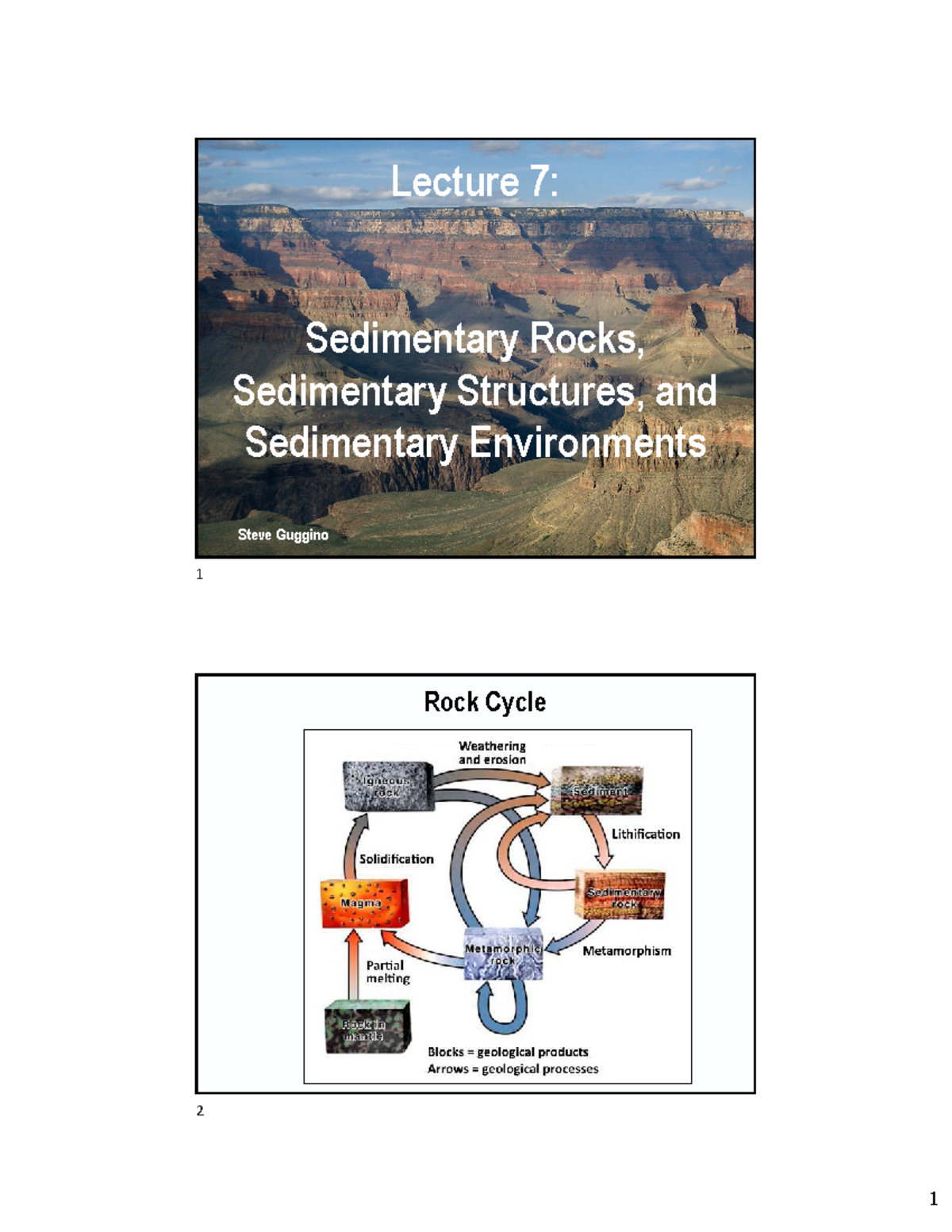 Lecture Notes on Sedimentary Rocks & Environments (GEOL 101) - Studocu