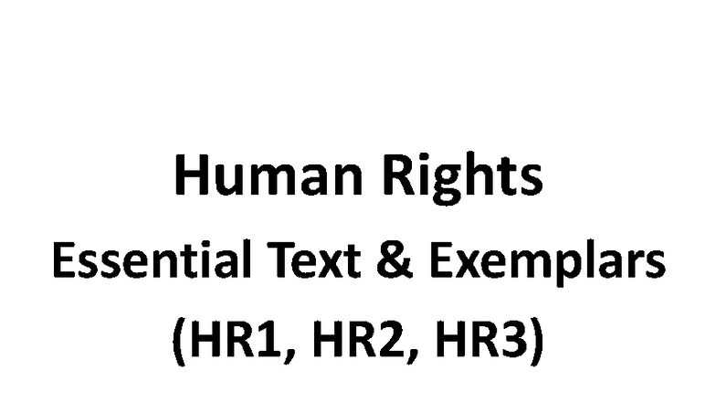 Human Rights Exam Preparation: Essential Texts & Exemplars (HR1, HR2 ...