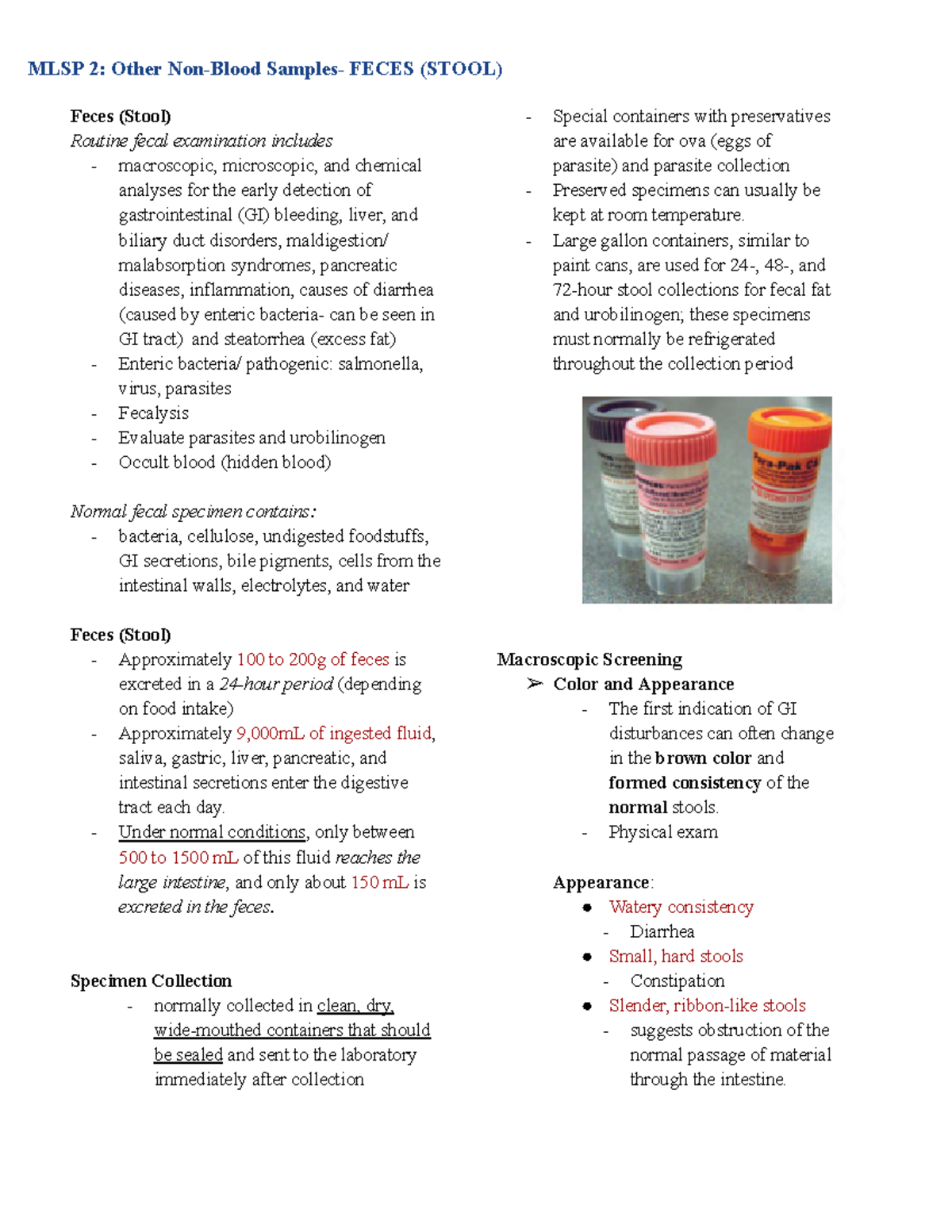Fecal Examination Insights: Routine Analysis of Stool Samples - Studocu